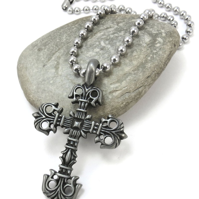 Large Cross Necklace - Etsy