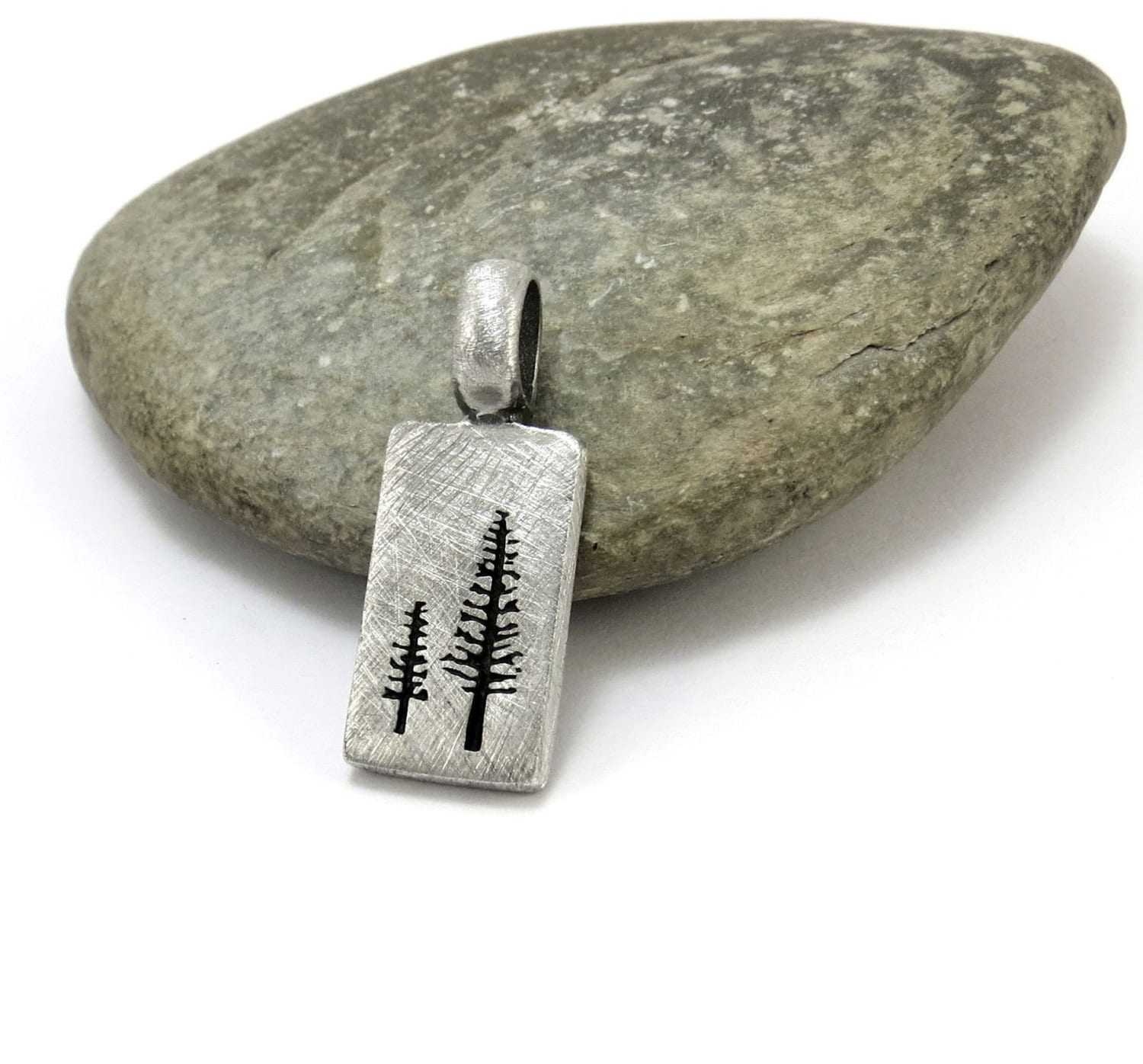 Rustic Pine Tree Pendant Nature Jewelry Silver Tree Jewelry | Etsy