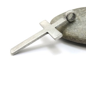 Large Simple Cross Pendant, Men's Jewelry - Rustic Finished Big Cross ...