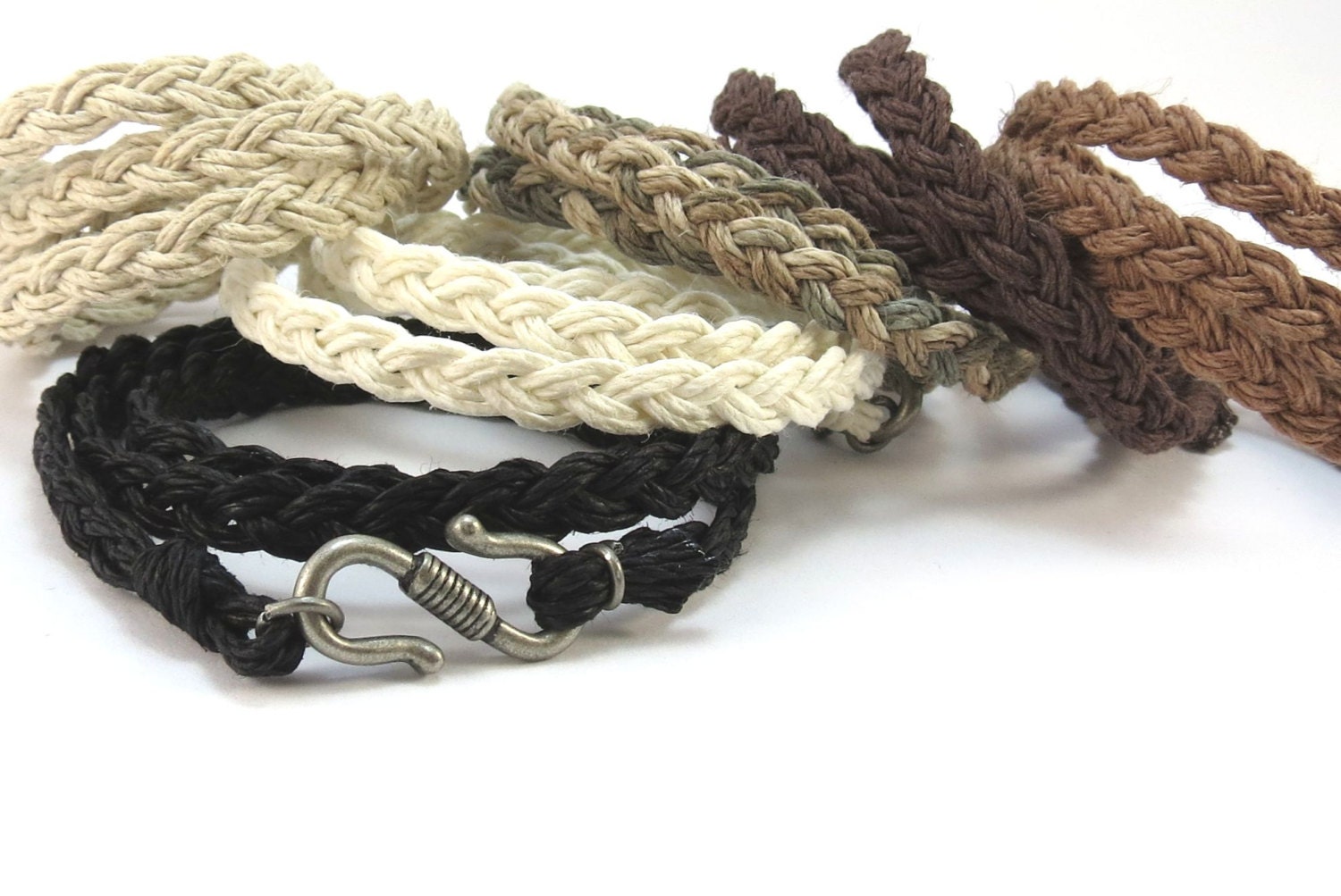 Customizable Hemp Cord With Rustic Hook Clasp Natural Earth - Etsy