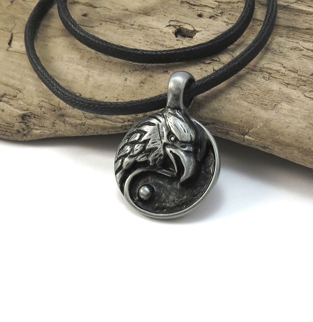 Eagle Ying and Yang Necklace - Yin Yang Bird Pendant - Zen Jewelry - Etsy