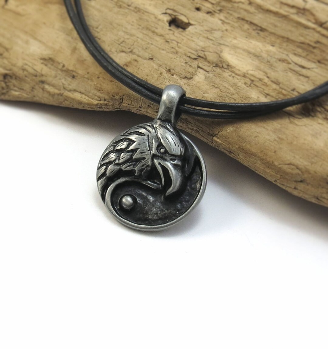 Eagle Necklace, Yin Yang Pendant - Zen Jewelry, Eagle Ying Yang ...