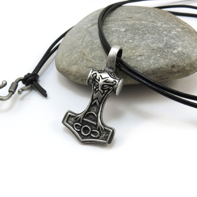 Pewter Mjolnir Pendants - Etsy