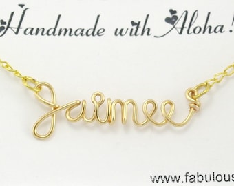 Wire Name Jewelry - Etsy