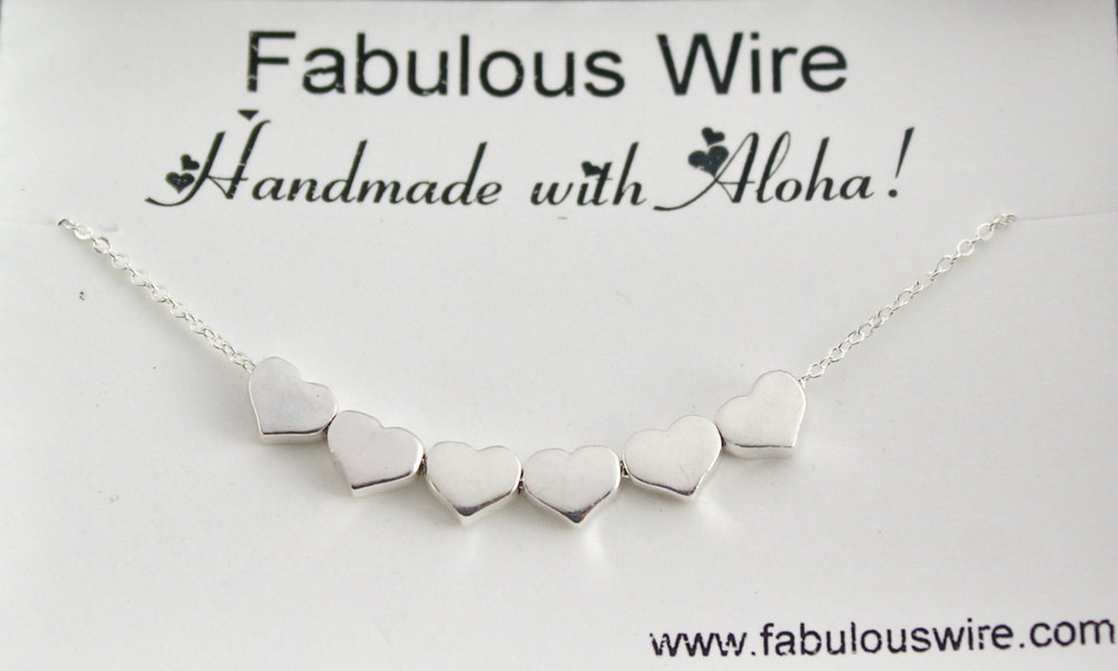 Multi Heart Necklace, Sterling Silver Heart Necklace, Family Gift ...