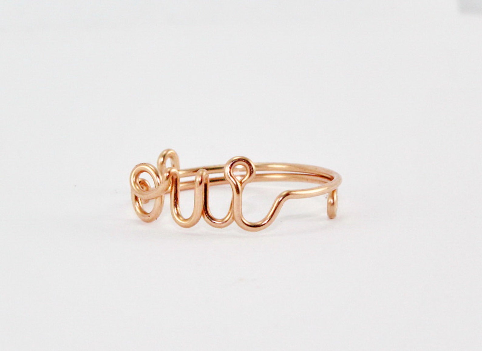 OUI Ring Rose Gold OUI Ring French Word Yes Ring Statement - Etsy