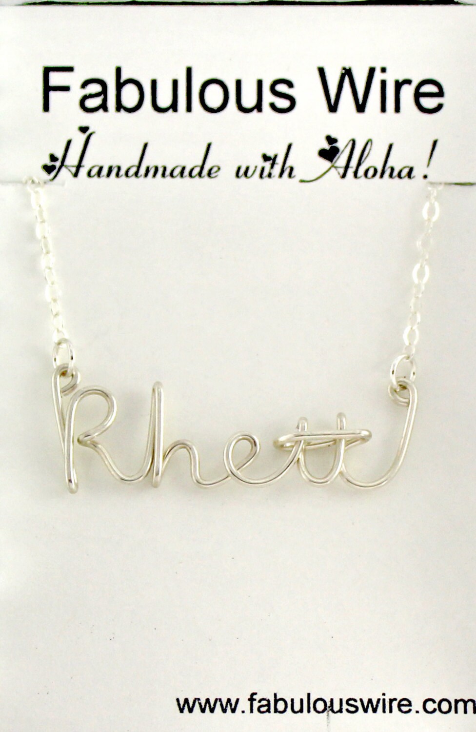 Wire Name Necklace Personalized Handmade Name Jewelry Custom | Etsy