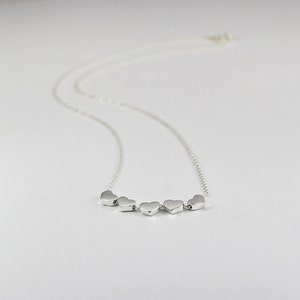 Multi Heart Necklace, Sterling Silver Heart Necklace, Family Gift ...