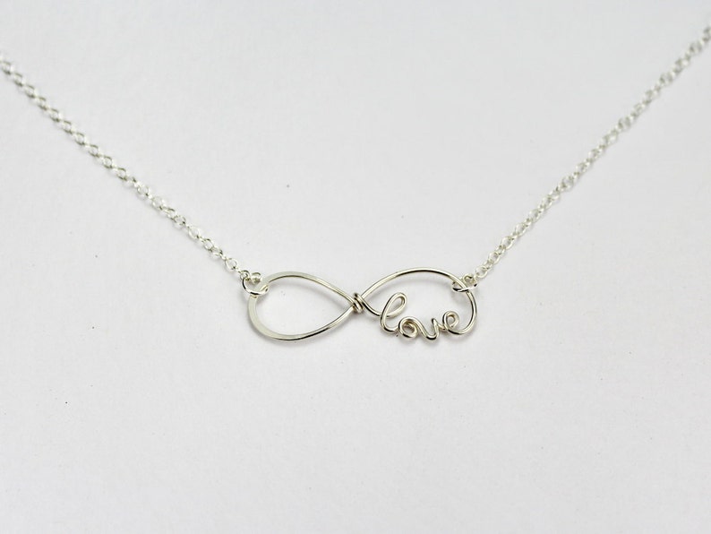 Infinity Love Necklace Handmade Sterling Silver Wire - Etsy