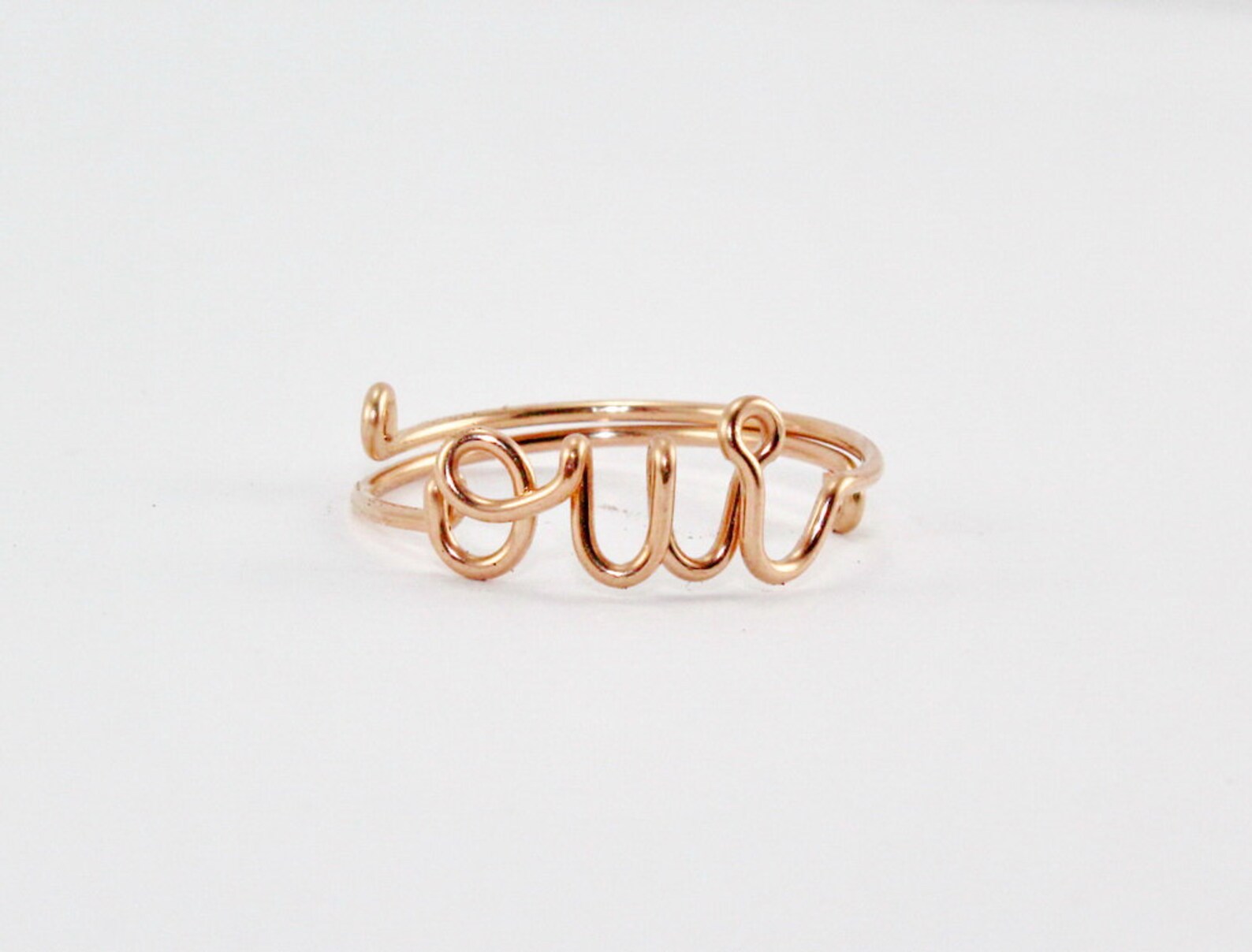 OUI Ring Rose Gold OUI Ring French Word Yes Ring Statement - Etsy