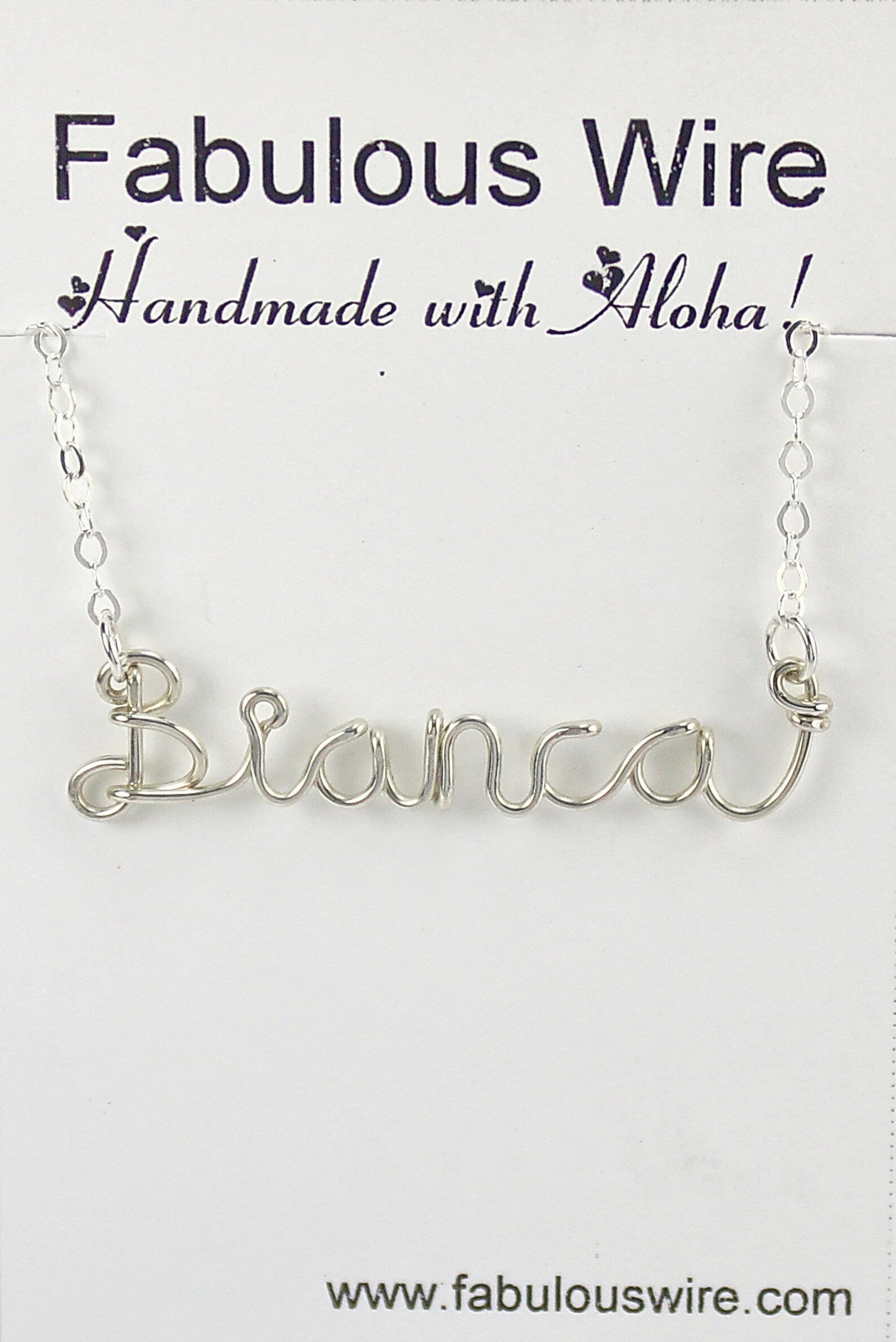 Wire Name Necklace Personalized Sterling Silver Name Jewelry | Etsy