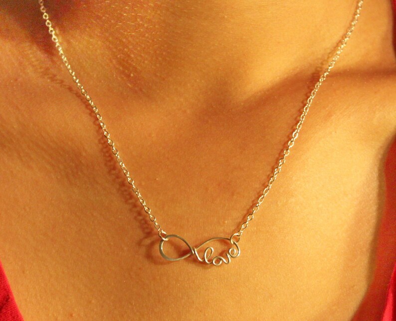 Infinity Love Necklace Handmade Sterling Silver Wire - Etsy