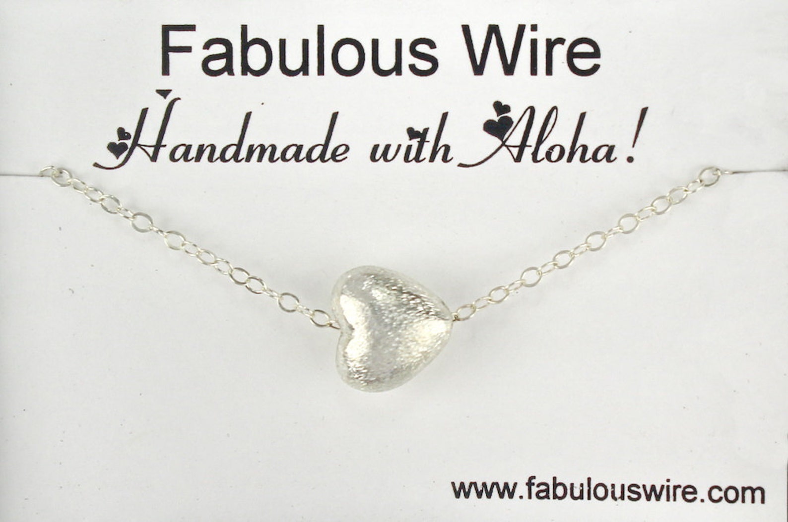 Sideways Heart Necklace, Sterling Silver Brushed Sideway Heart Necklace ...