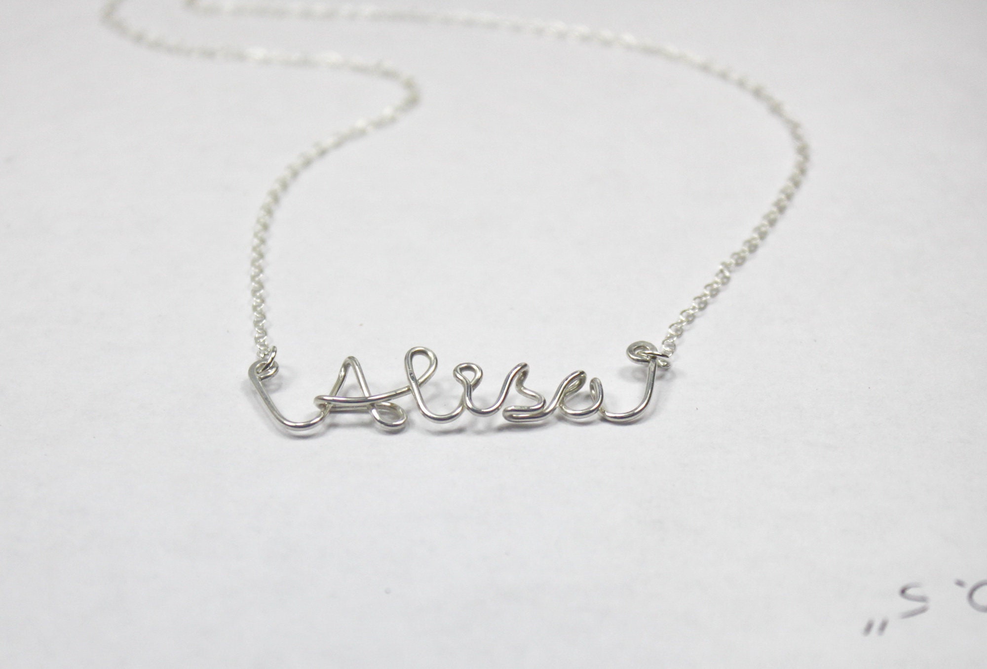 Wire Name Necklace Personalized Handmade Name Jewelry Custom | Etsy