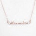 Rose Gold Wire Word Wire Name Necklace, Custom Made Wire Script Name ...