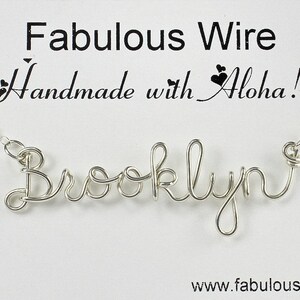 Wire Name Necklace, Personalized Handmade Name Jewelry, Custom Made ...