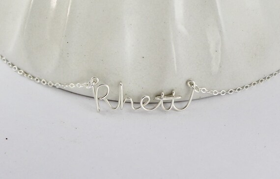 Wire Name Necklace Personalized Handmade Name Jewelry Custom | Etsy