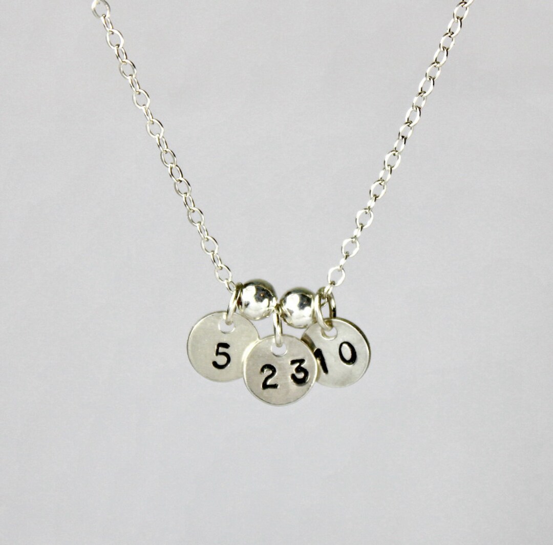 Special Date Necklace, Dates Jewelry, Anniversary and Birthdate Gift ...
