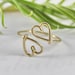 Double Heart Ring Heart to Heart Love and Friendship Symbol Ring, 14K ...