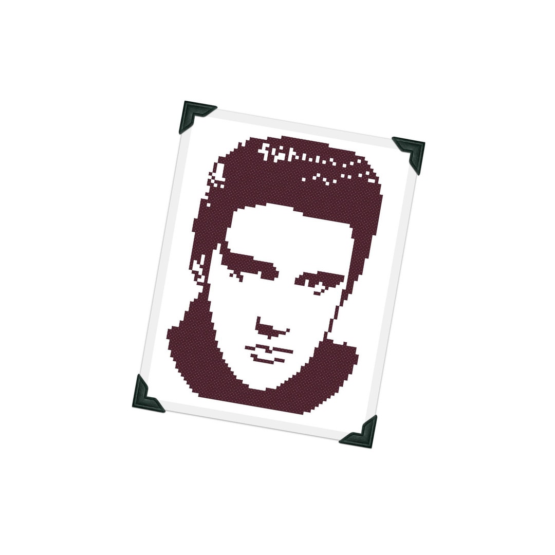 Elvis Cross Stitch Pattern Elvis Pressley Famous Face - Etsy