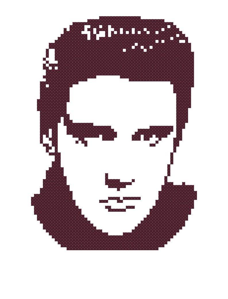 Elvis Cross Stitch Pattern Elvis Pressley Famous Face - Etsy