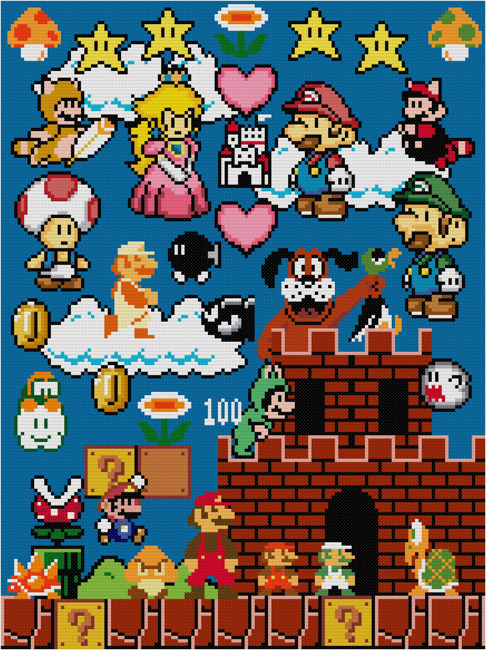Epic Gamer Cross Stitch Pattern Mario Cross Stitch Pattern - Etsy