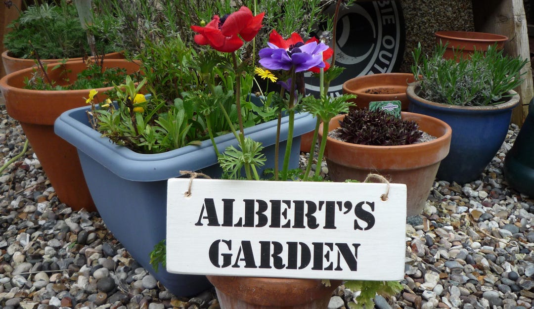Personalised Plaque Sign Any Name Choice Words Stencil Style Print ...
