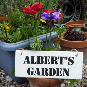 Personalised Plaque Sign Any Name Choice Words Stencil Style Print ...