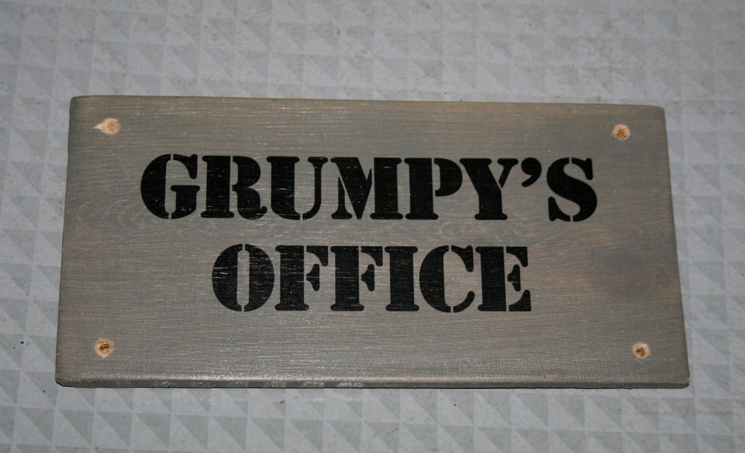 Grumpy's Home Office Plaque Sign Management Birthday Gift Personalised ...