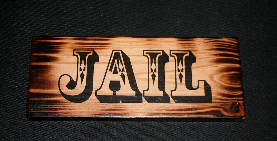 Personalised Wild West Style Font Wooden Jail Cowboy Sheriff Saloon ...
