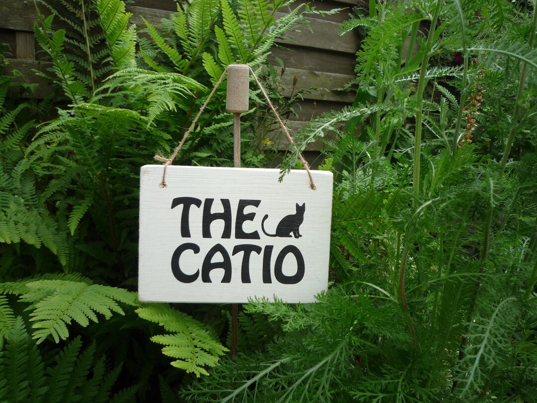 Cat Lover Catio Sign Personalised Wooden Sign Cat House Sign Kitten ...