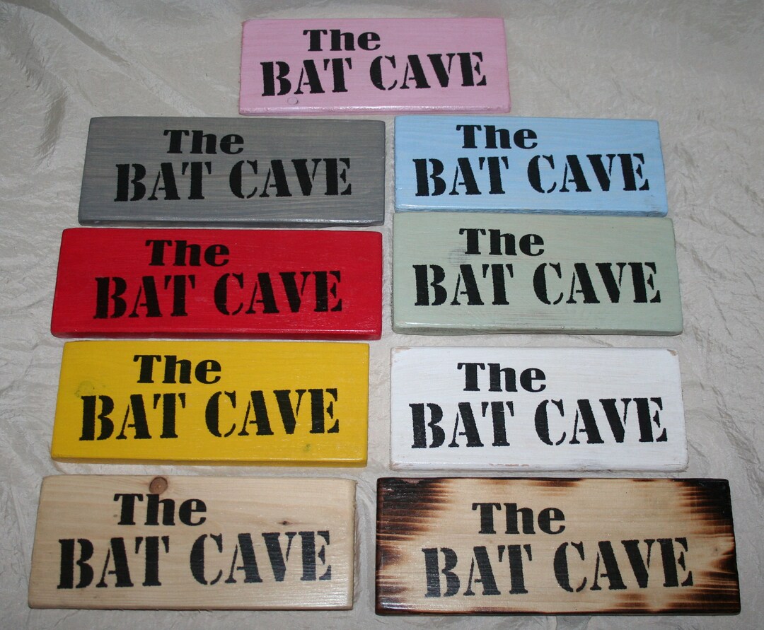 Bat Cave Sign Plaque Custom Made Personalised Birthday Dad Daddy ...