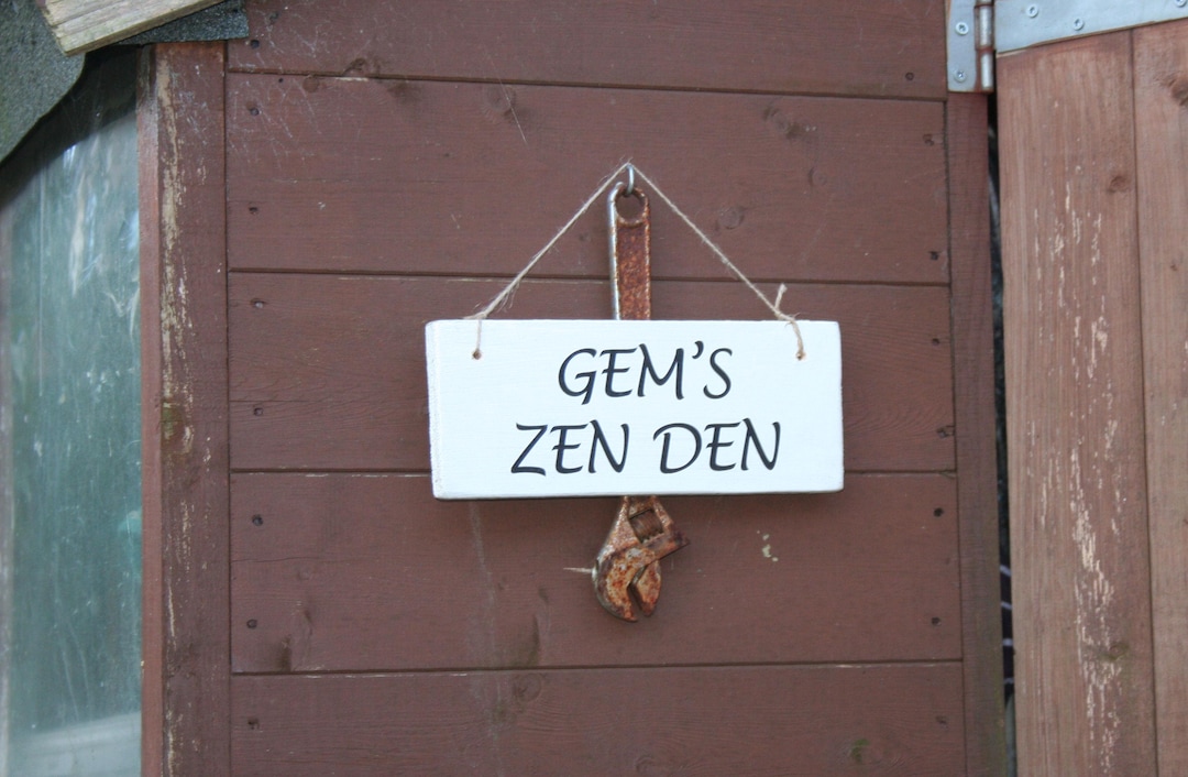 Zen Den Sign: Reclaimed Wood Meditation Studio Decor - Etsy