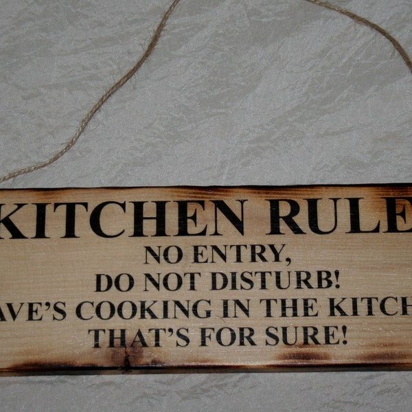 Kitchen Rules Sign - Etsy Canada