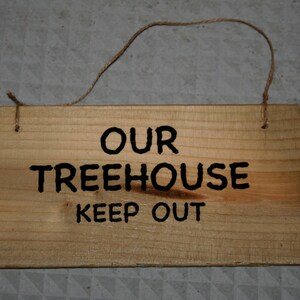 Personalised Treehouse Sign: Rustic Reclaimed Wood, Kids Garden Decor ...