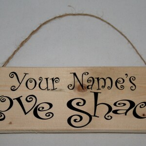 Custom Made Personalised Name Love Shack Hanging Sign Indoor - Etsy