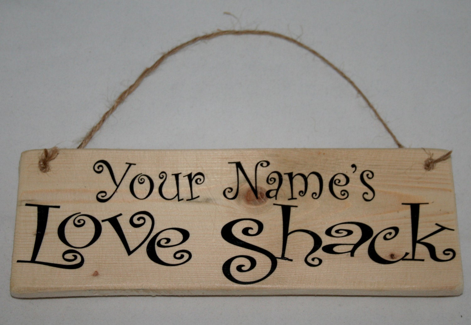 Custom Made Personalised Name Love Shack Hanging Sign Indoor | Etsy