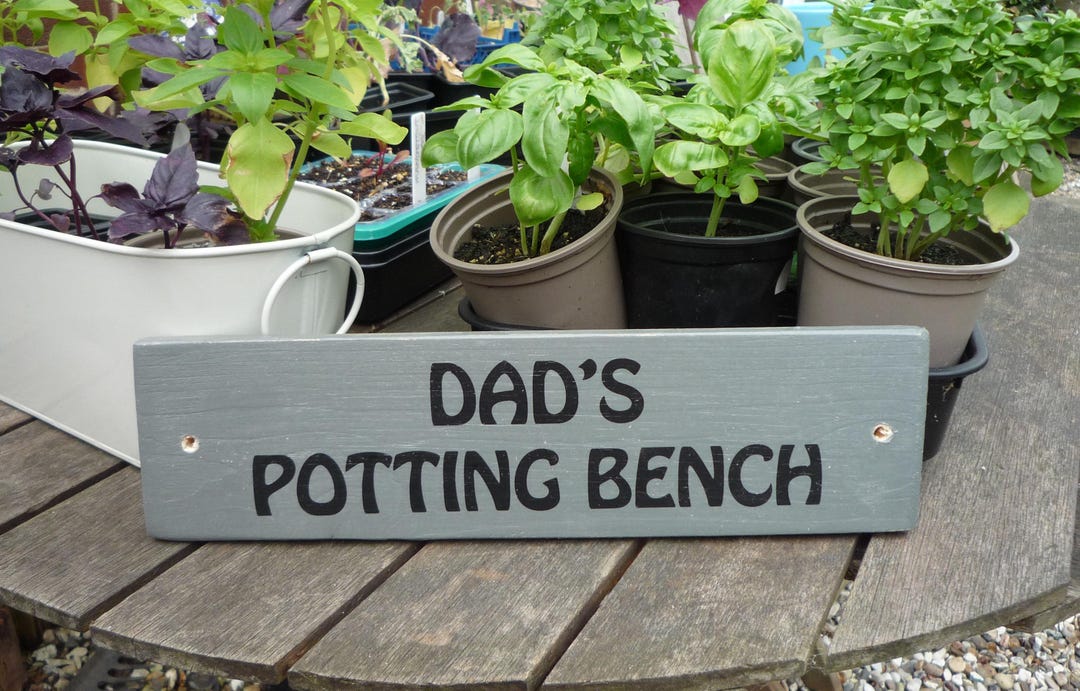Personalised Potting Bench Shed Sign: Reclaimed Wood Gardener Plaque ...