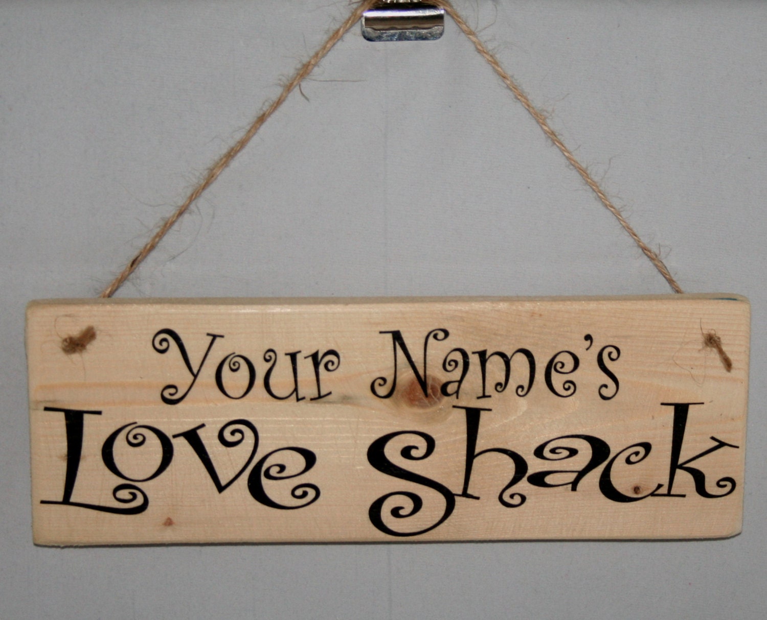 Custom Made Personalised Name Love Shack Hanging Sign Indoor | Etsy