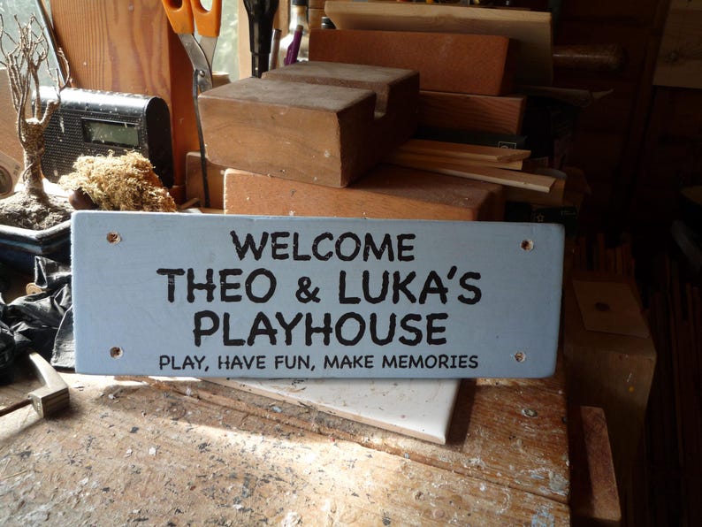 Personalised Treehouse Playhouse Sign: Rustic Reclaimed Wood, Kids ...