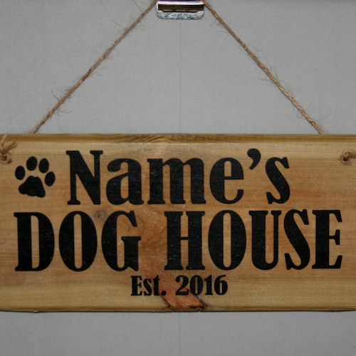 Personalised Dog Kennel Sign / Nameplate - Etsy