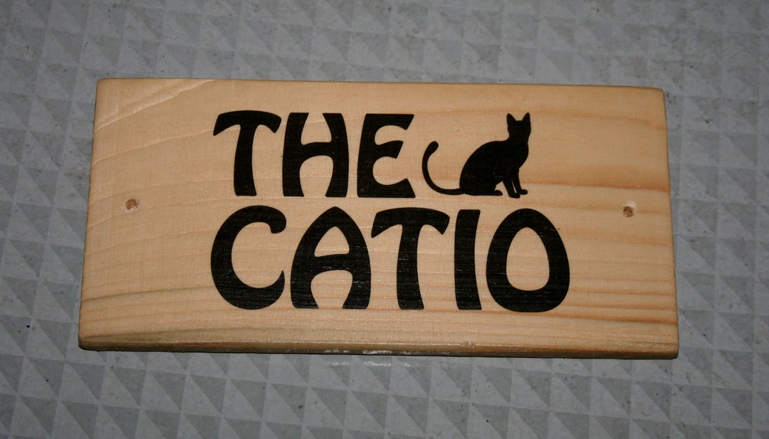 Cat Lover Catio Personalised Wooden Sign Crazy Cat Lady Kitten Cats ...