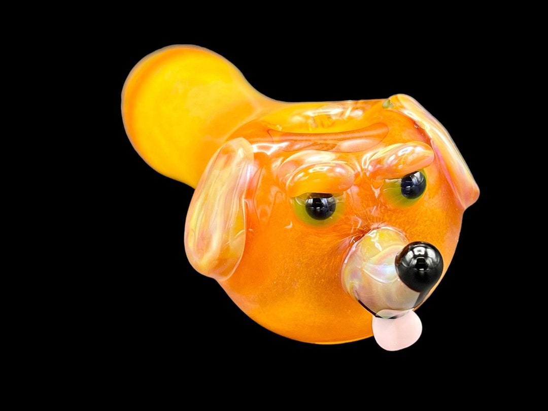 Glass Dog Pipe Hand Blown Glass Smoking Pipe Animal Glass - Etsy