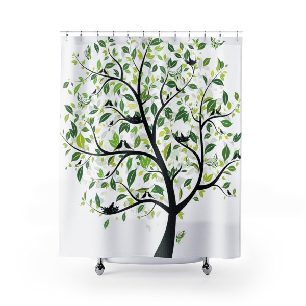 Tree Shower Curtain - Etsy