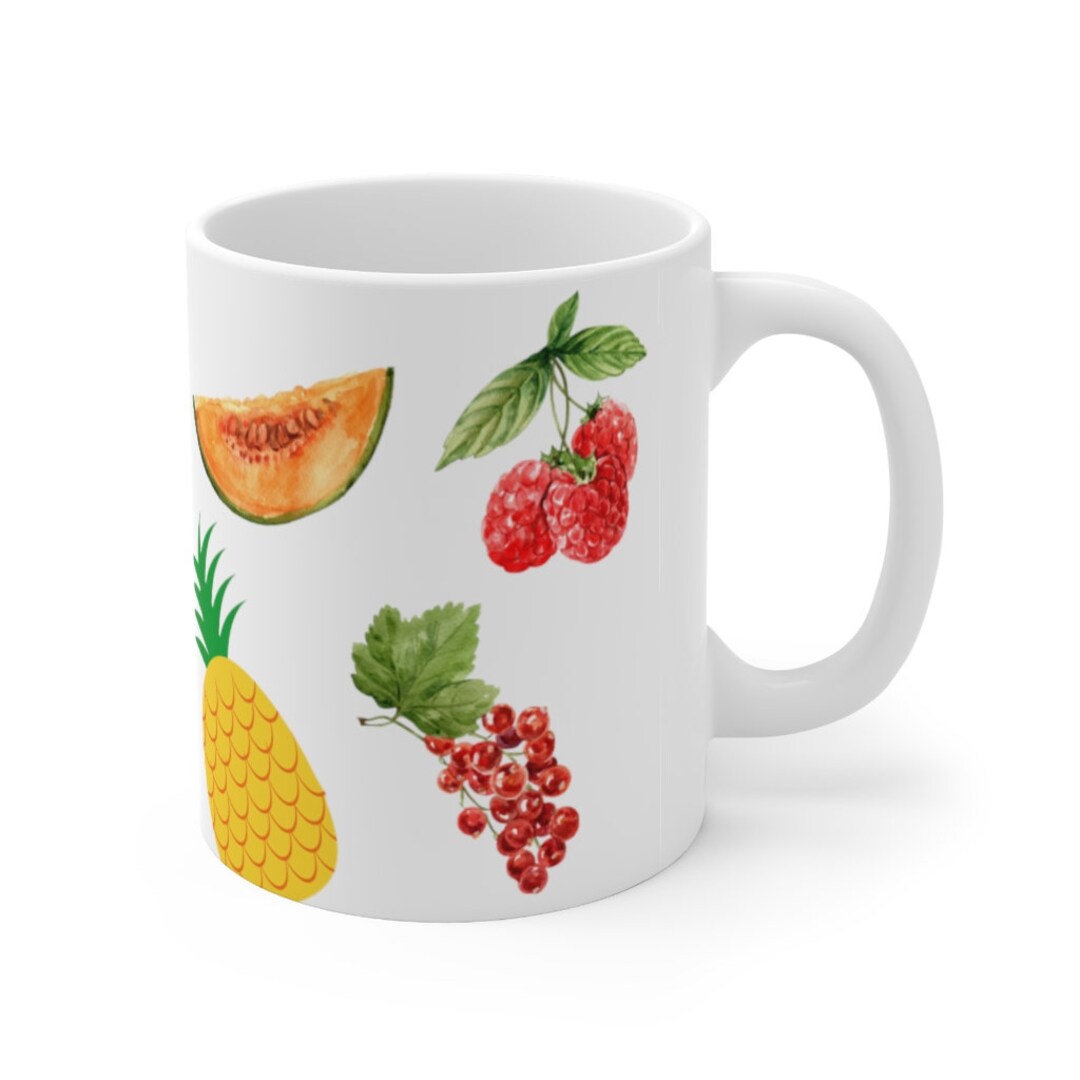Fruit and Veggies Ceramic 12 Oz. Coffee Mug, Tea Too, Kitchen, Cook ...