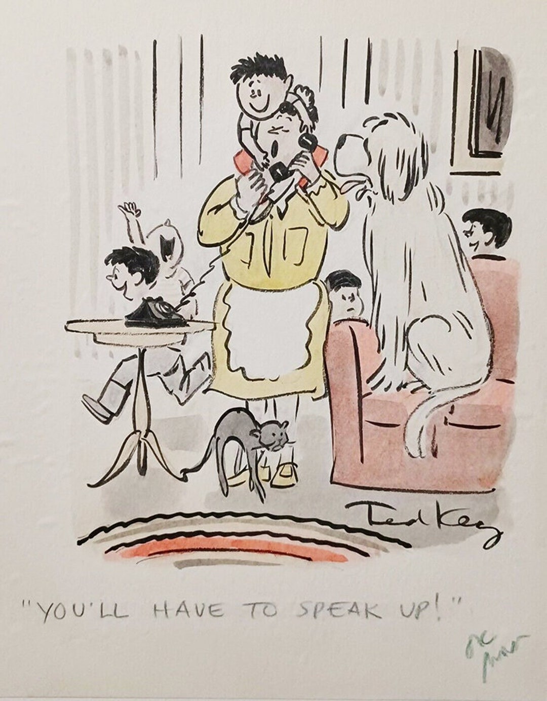 Original Hazel Cartoon by Ted Key, Saturday Evening Post Cartoon ...