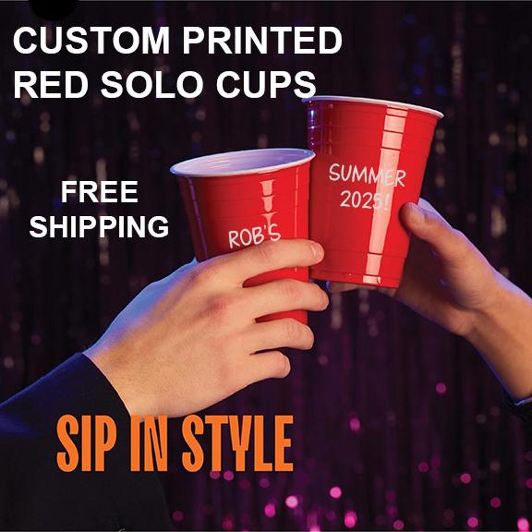 Personalized Red Solo Cups, Custom Party Cups - Etsy