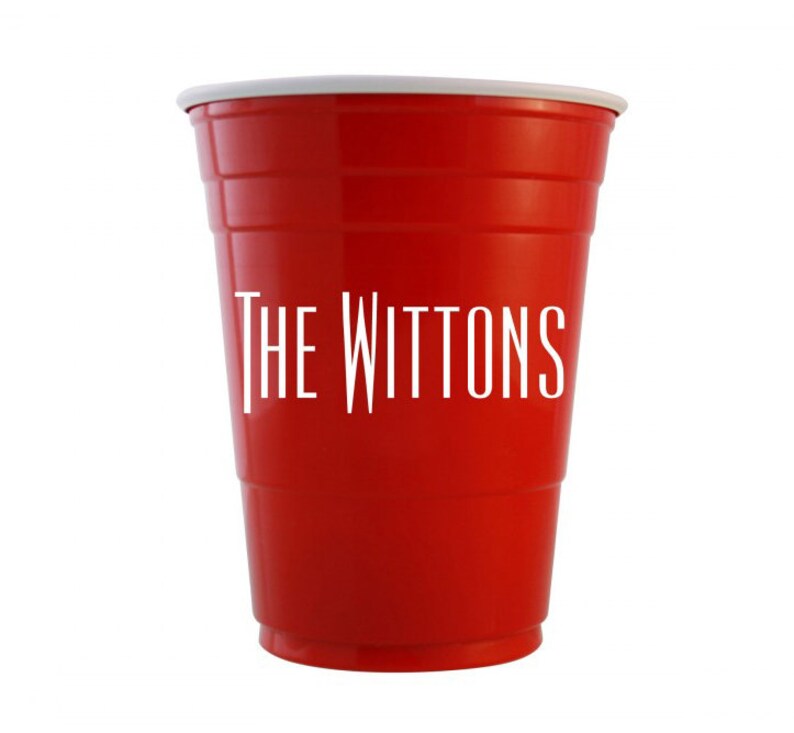 Personalized Red Solo Party Cups Custom Printed Solo Cups Party Cups Printed Toby Keith Red