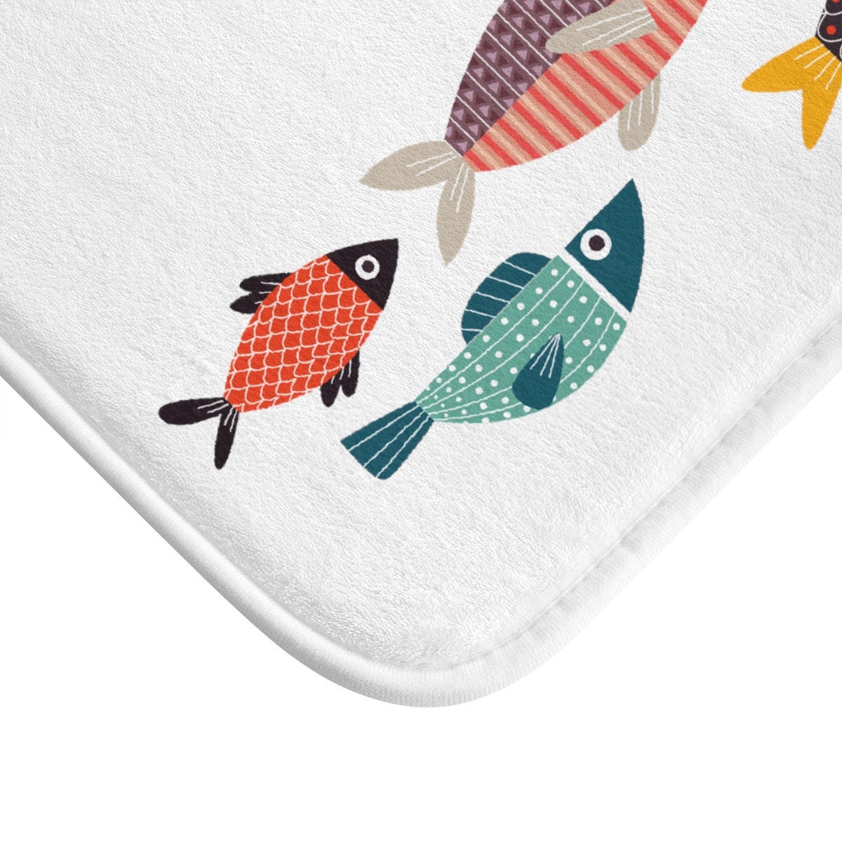 Fish Bath Mat, Fishing, Lake Fish, Bathroom Decor, Bath Mat, Bathmat - Etsy