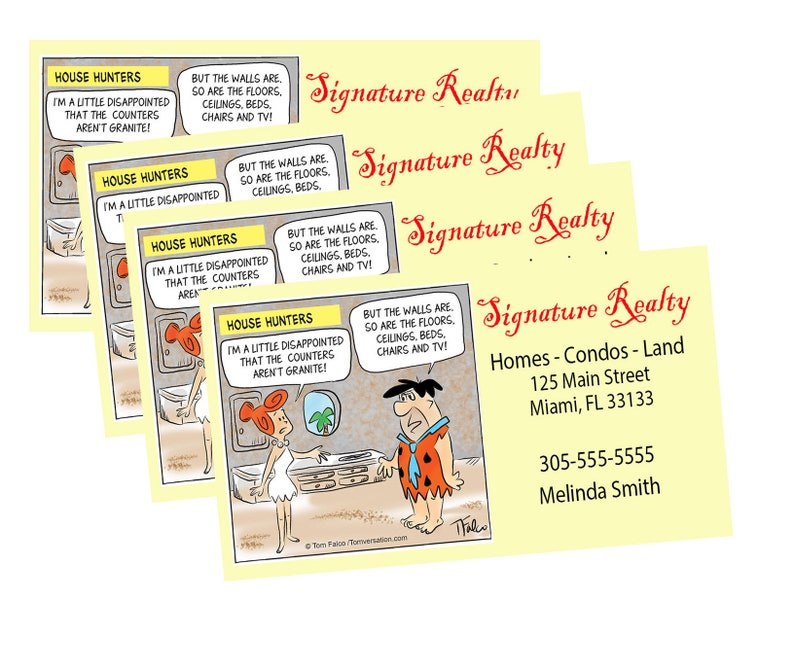 Flintstones - House Hunters Real Estate Comic / Cartoon by Tom Falco ...